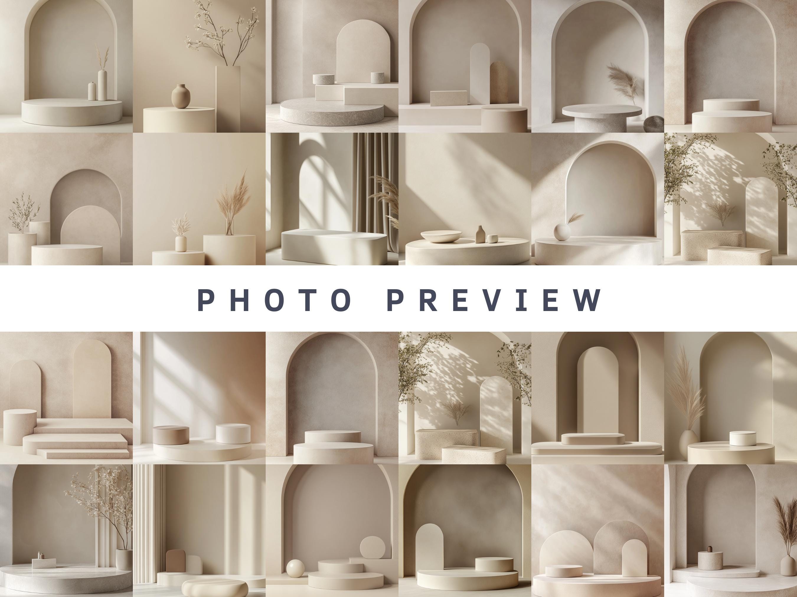 Neutral Podium Product Display Backdrop Product Showcase Minimalist ...