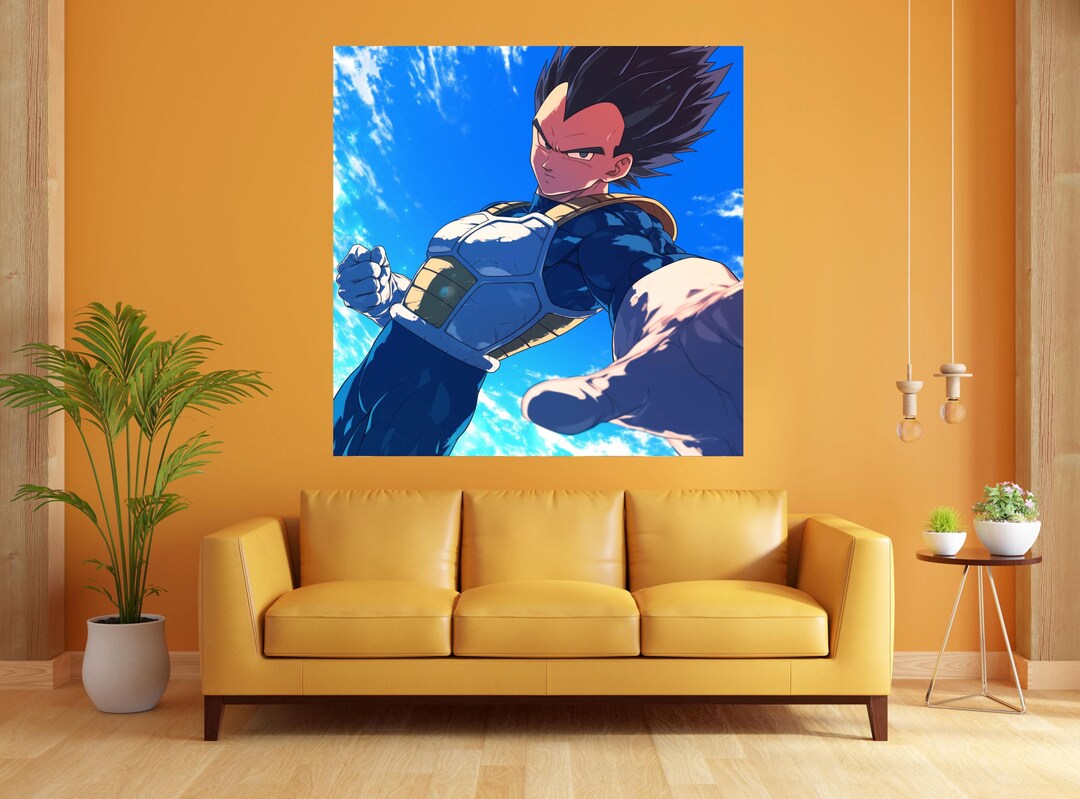 Living Vegeta Art Print as Wall Picture | Dragonball Anime Poster - Etsy