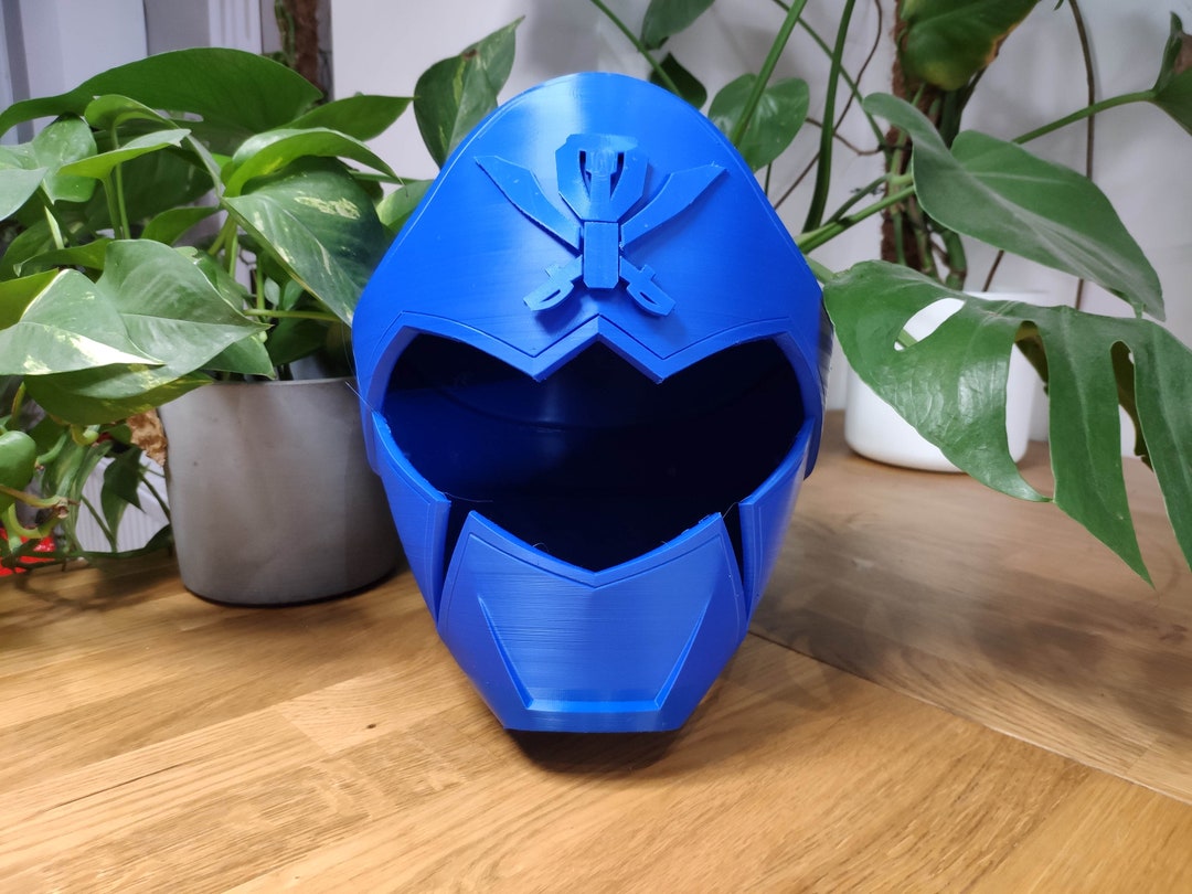 Power Rangers Super Megaforce Blue Helmet Mask Props Wearable - Etsy