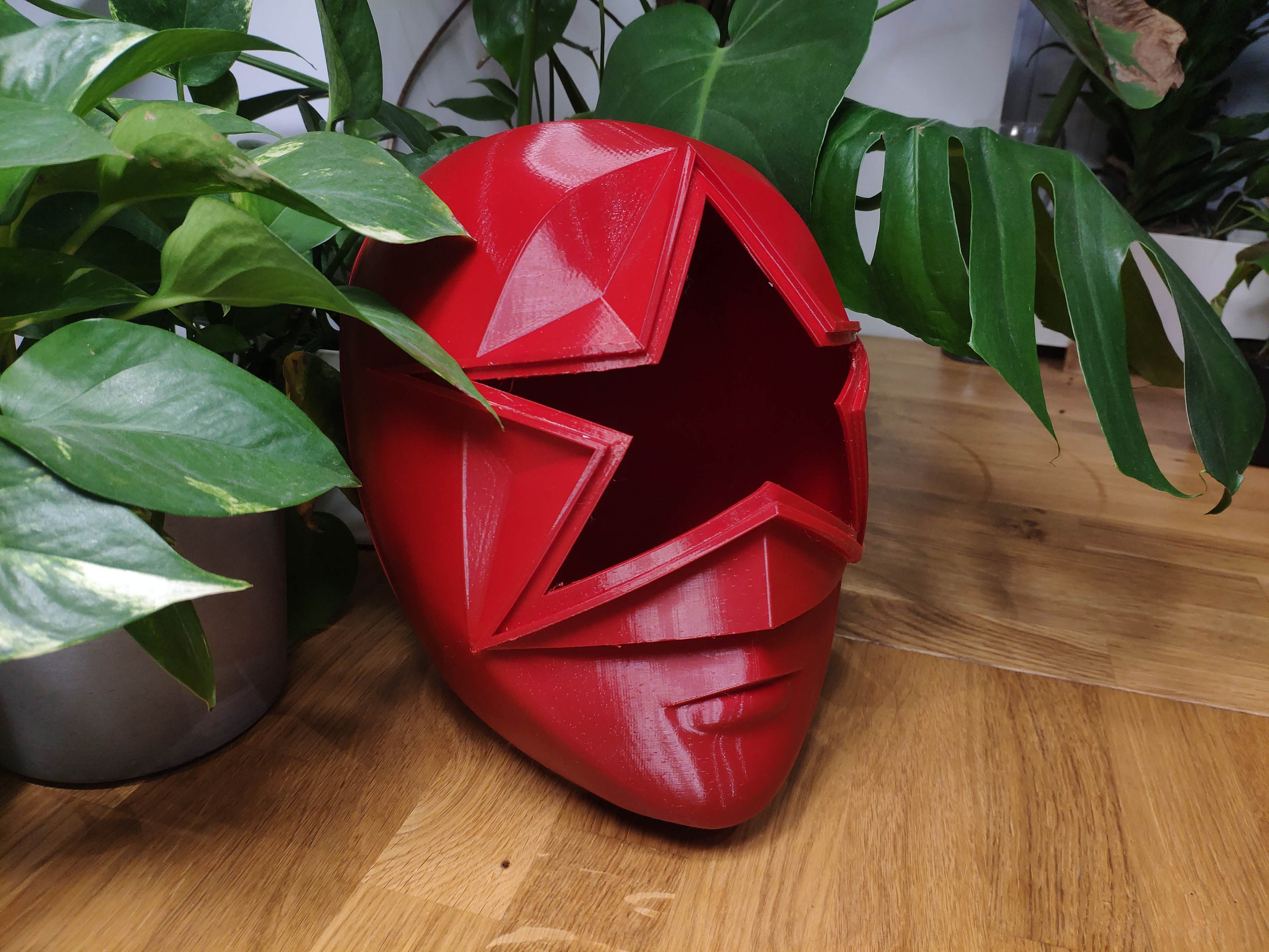 Power Rangers Zeo Red Helmet Mask Props Wearable Finished High Quality ...