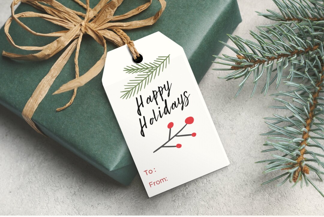 Merry Christmas Gift Tag Printable, Printable Christmas Gift Tag ...