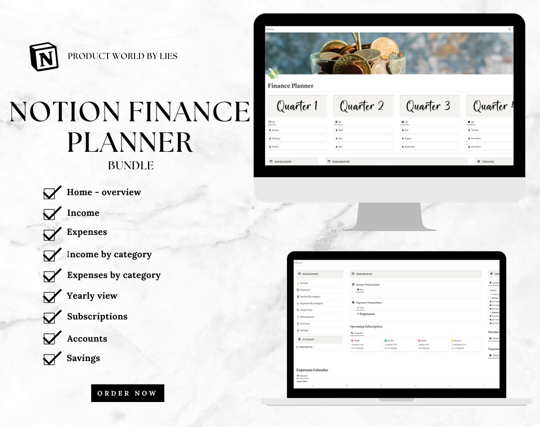 Notion Finance Planner Bundle Template, Digital Tracker, Personal ...
