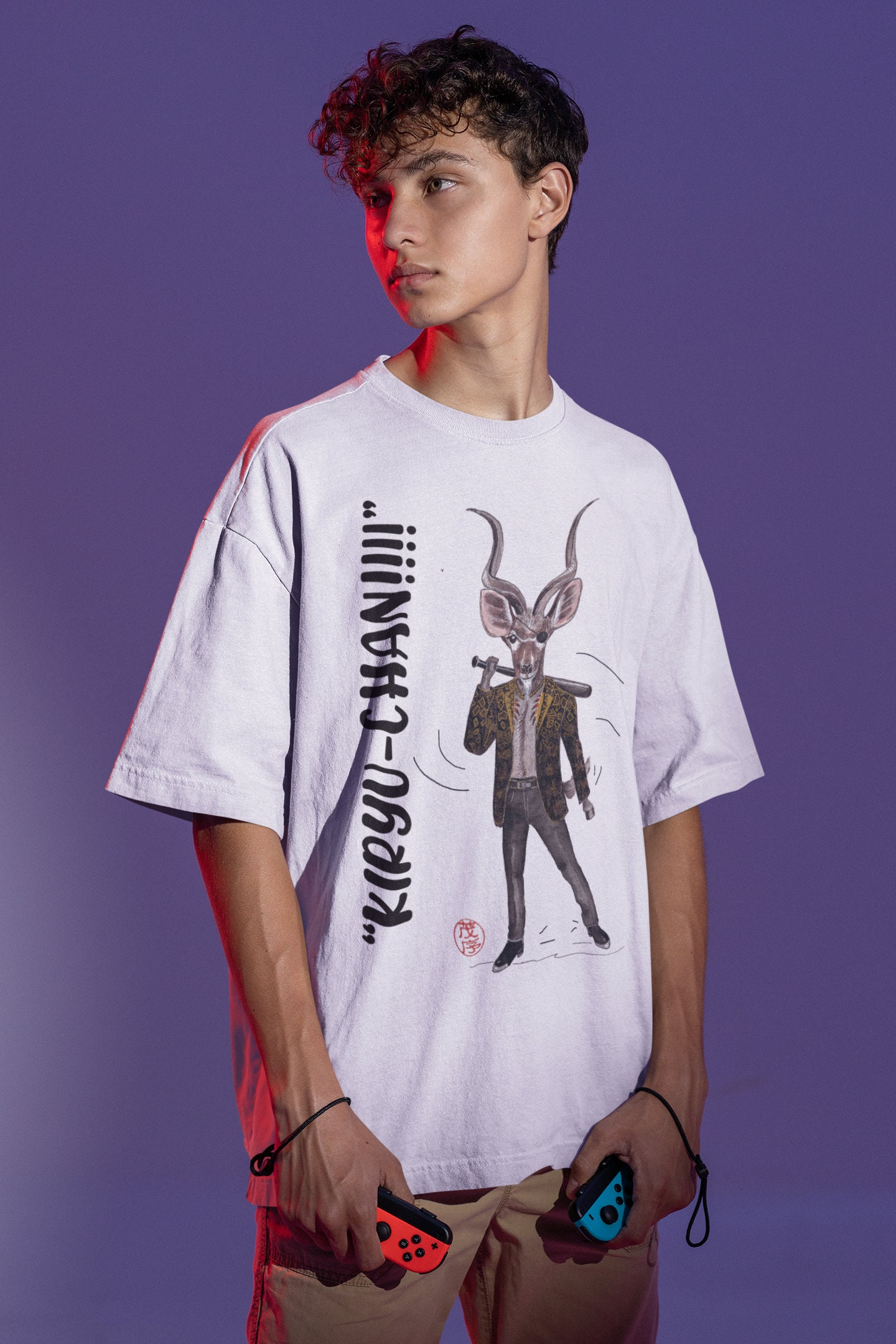 Unisex Kudu T-shirt, Goro Majima Styled Kudu With Baseball Bat, Kiryu ...