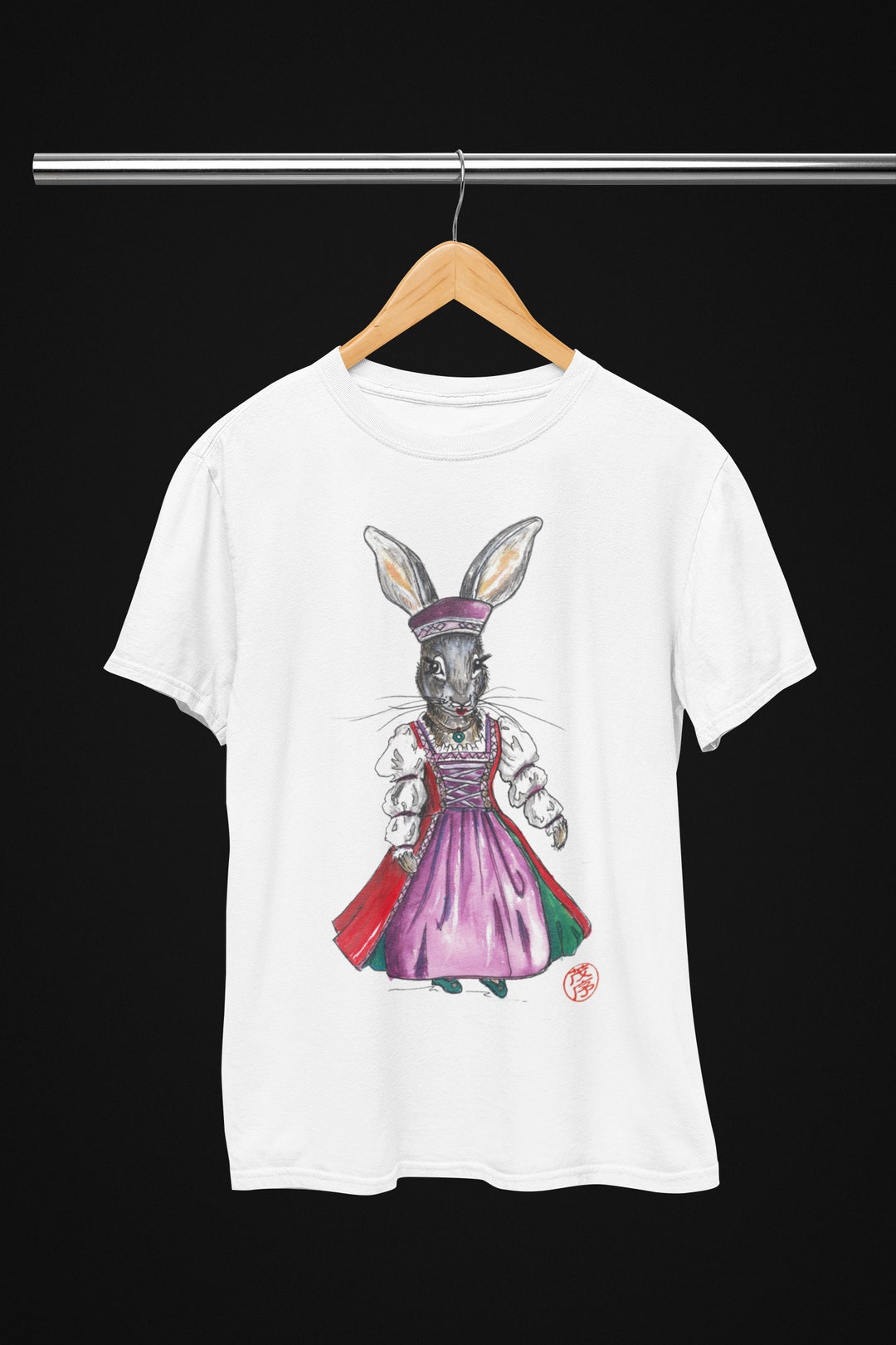 Unisex Bunny Rabbit T-shirt Soft Cotton Belgium Traditional Dress Fun ...