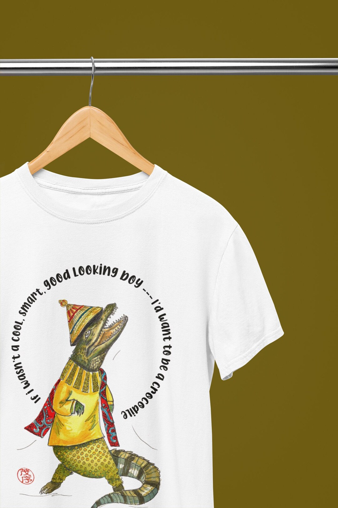 Unisex Crocodile T-shirt Soft Cotton African Inspired Hat Swag Quote ...