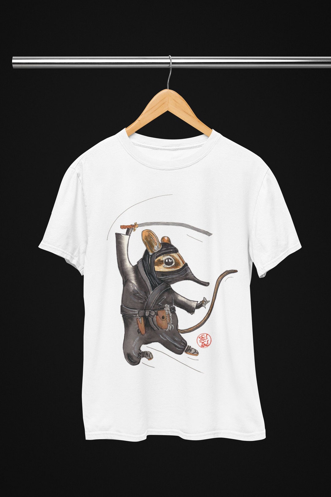 Ninja Elephant Shrew T-shirt: Whimsical Animal Graphic Tee - Etsy