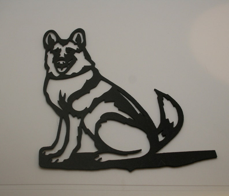 German Shepherd Dog Sitting 2D Wall Decor 3D Printed Wall Art ...