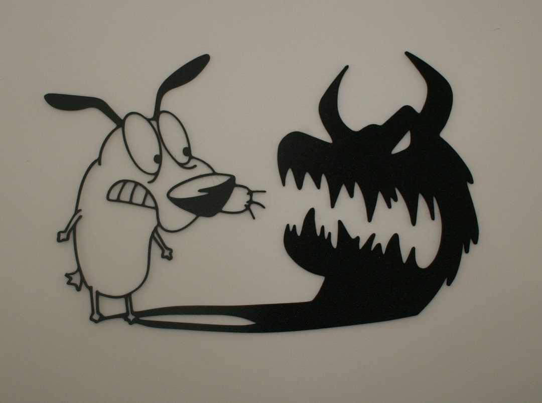 3D Printed Courage the Cowardly Dog Shadow Wall Decor - Etsy