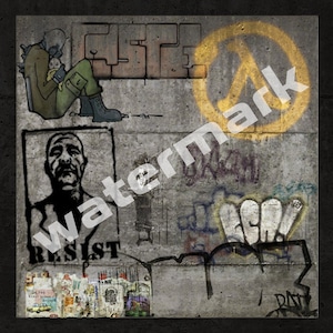 Half Life 2 Graffiti Wall Poster | 12 X 12 Matte or Gloss - Etsy
