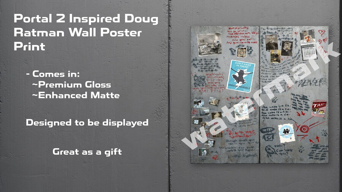Portal 2 Doug Rattman Wall Poster Print | 12 X 12 Matte or Gloss - Etsy