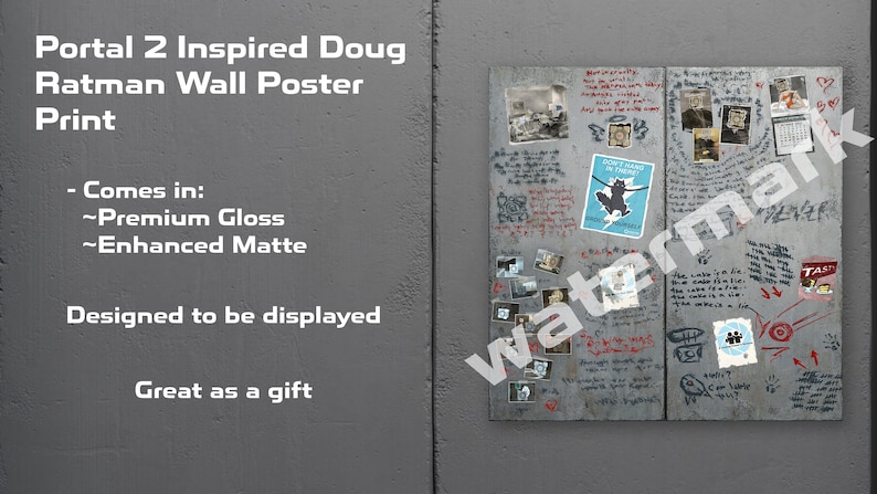 Portal 2 Doug Rattman Wall Poster Print | 12 X 12 Matte or Gloss - Etsy