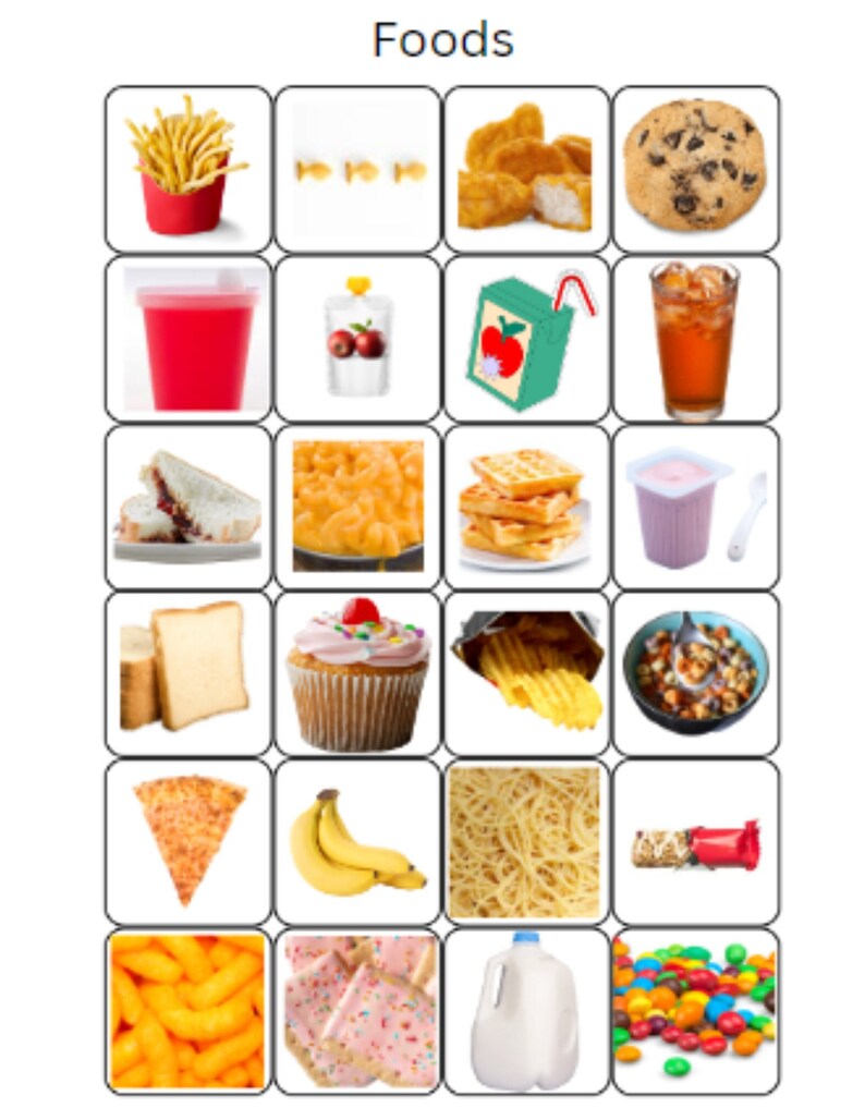 AAC Printables Foods - Etsy