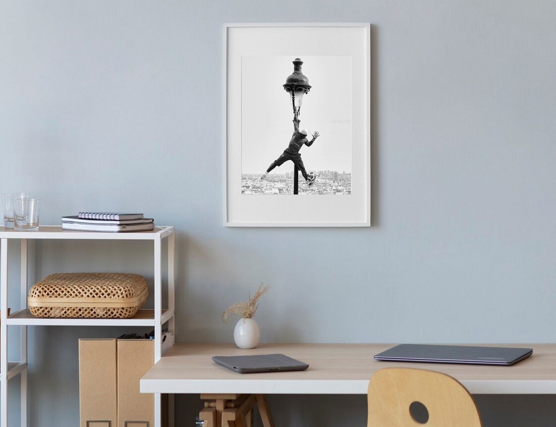Levitation Urbaine – Black & White Urban Acrobat Photography Print ...