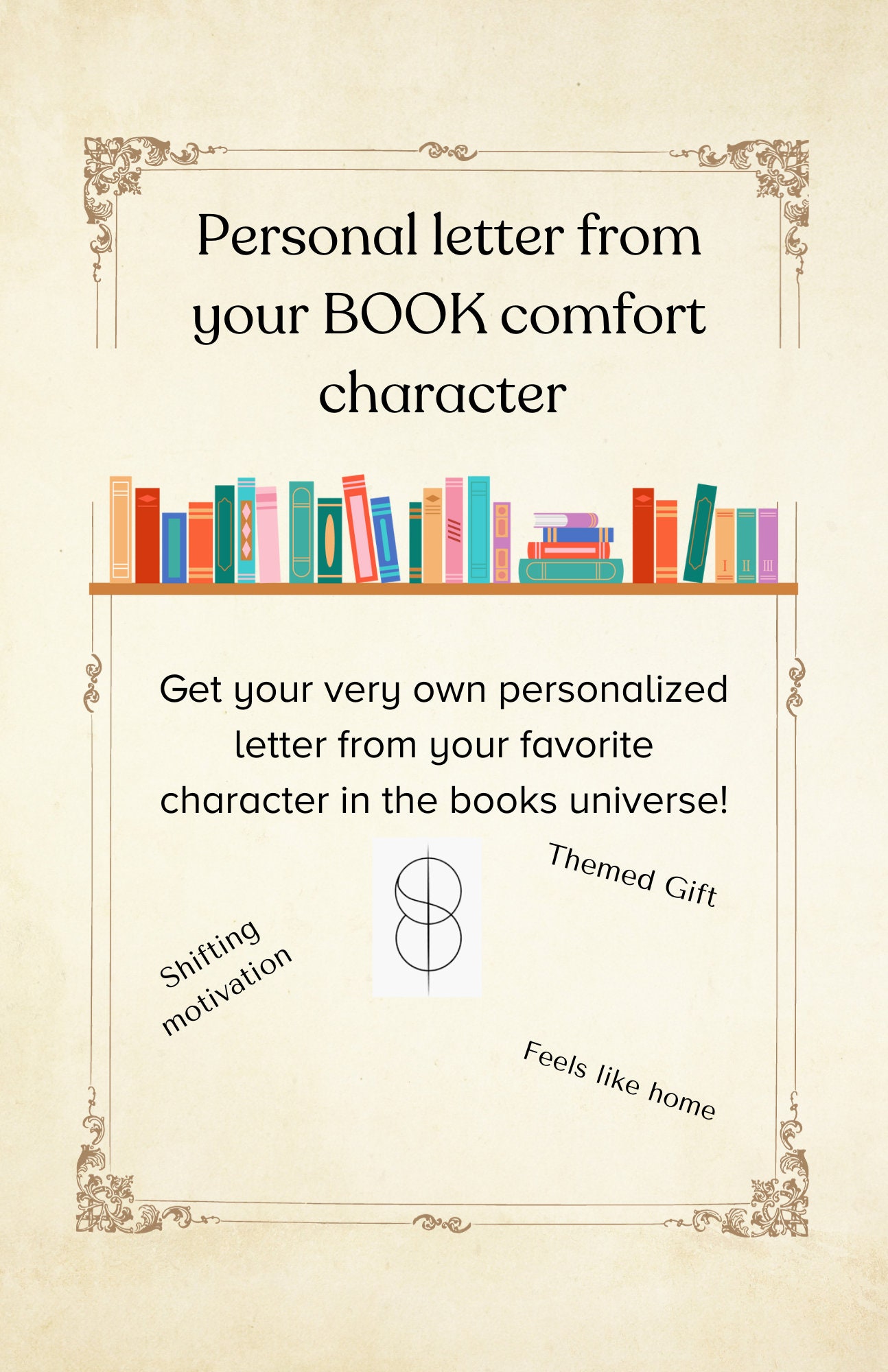 Book Comfort Character Letter - Etsy