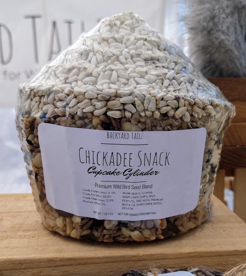 Handmade Wild Bird Seed Cupcake Cylinder: Safflower Icing - Etsy