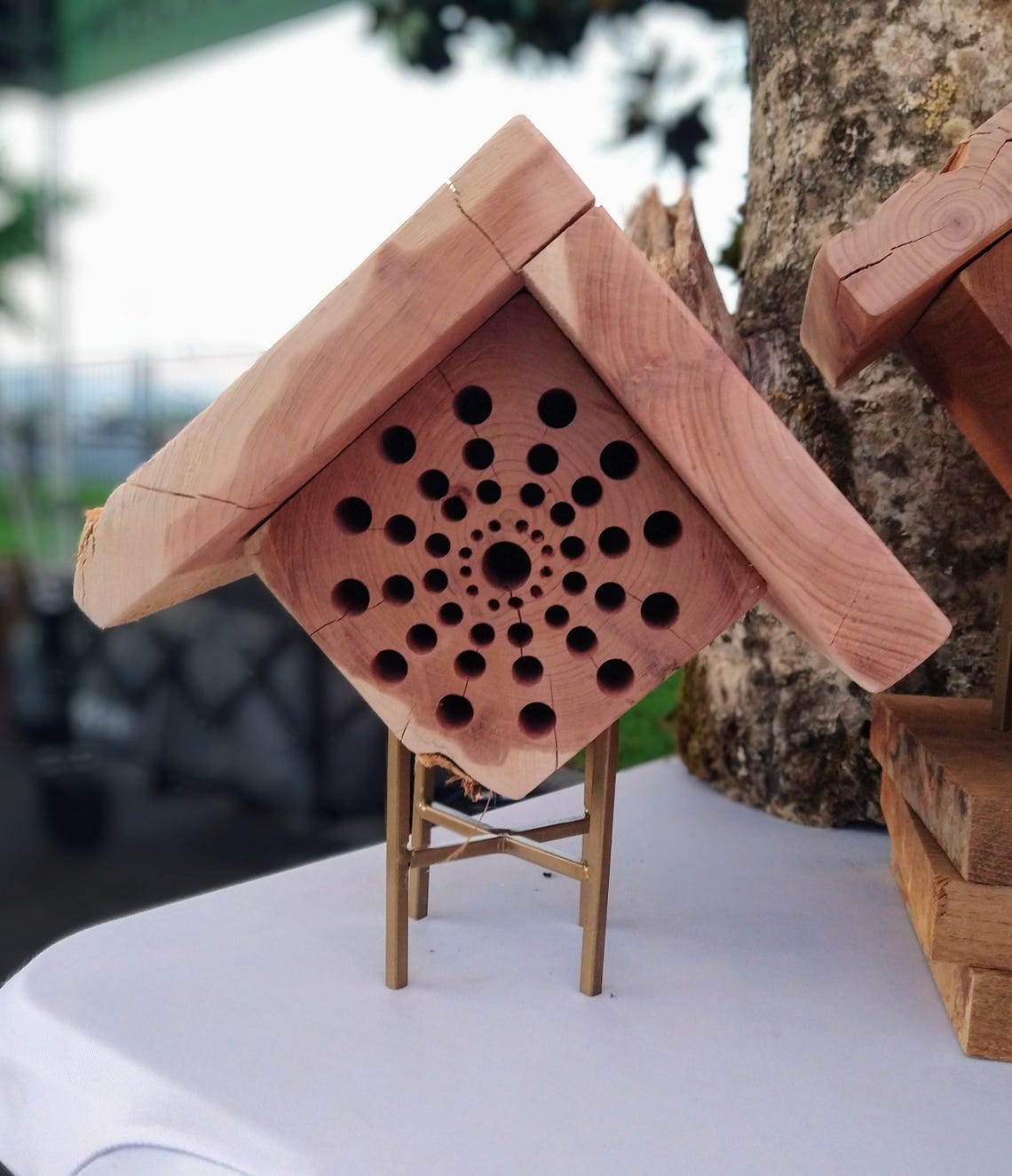 Solitary Bee House for Native Bees Flower Design Made From Tennessee ...