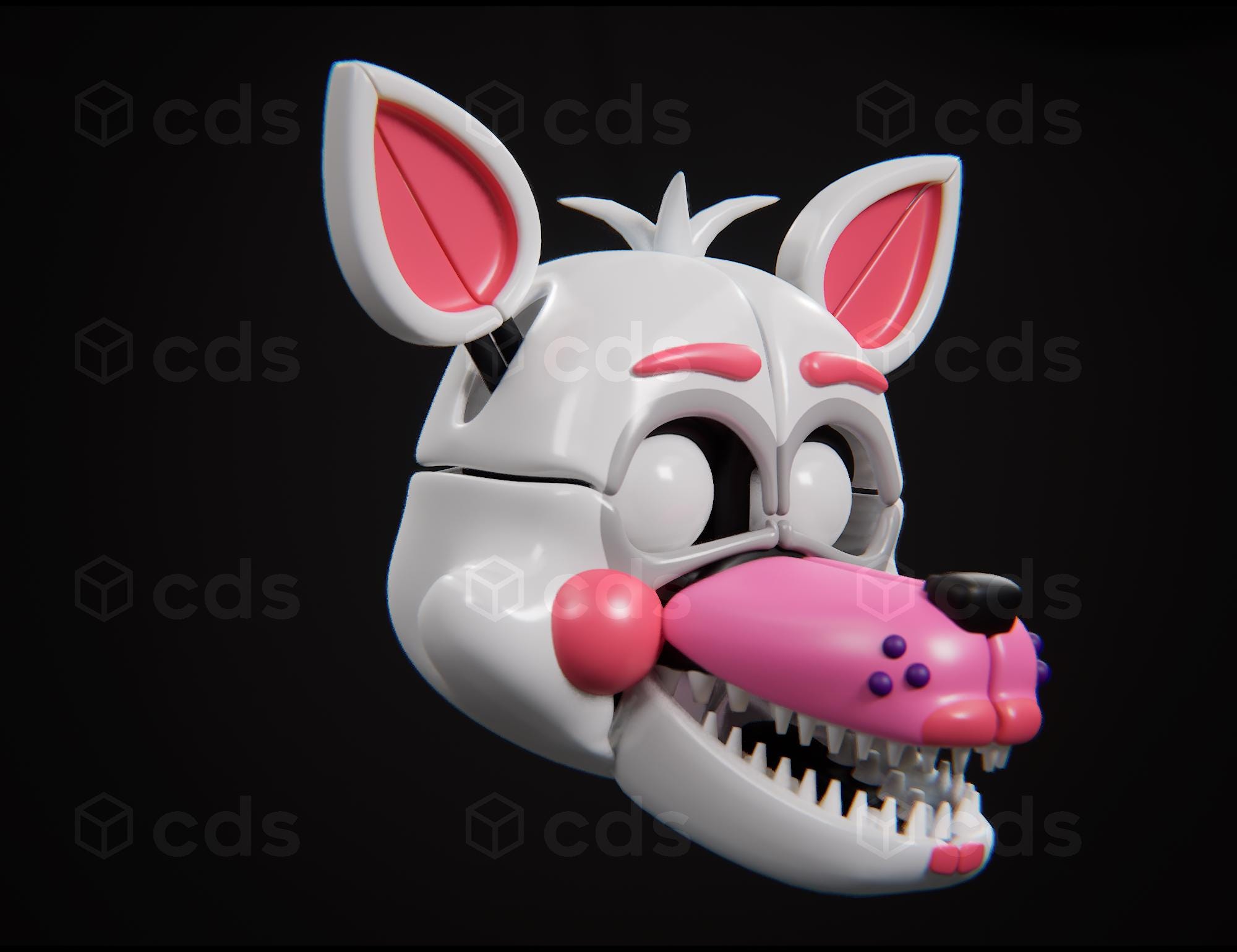 FNAF Lolbit Head Printable STL Files 3D Model - Etsy