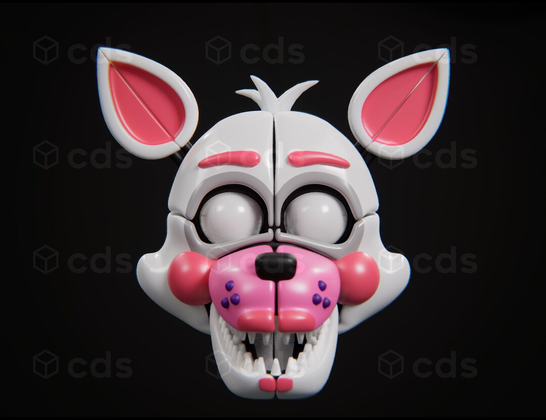 FNAF Lolbit Head Wearable and Printable STL Files 3D Model - Etsy
