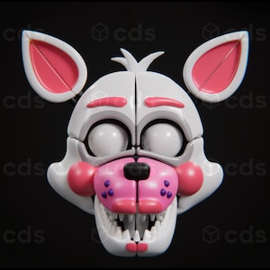 FNAF Lolbit Head Wearable and Printable STL Files 3D Model - Etsy