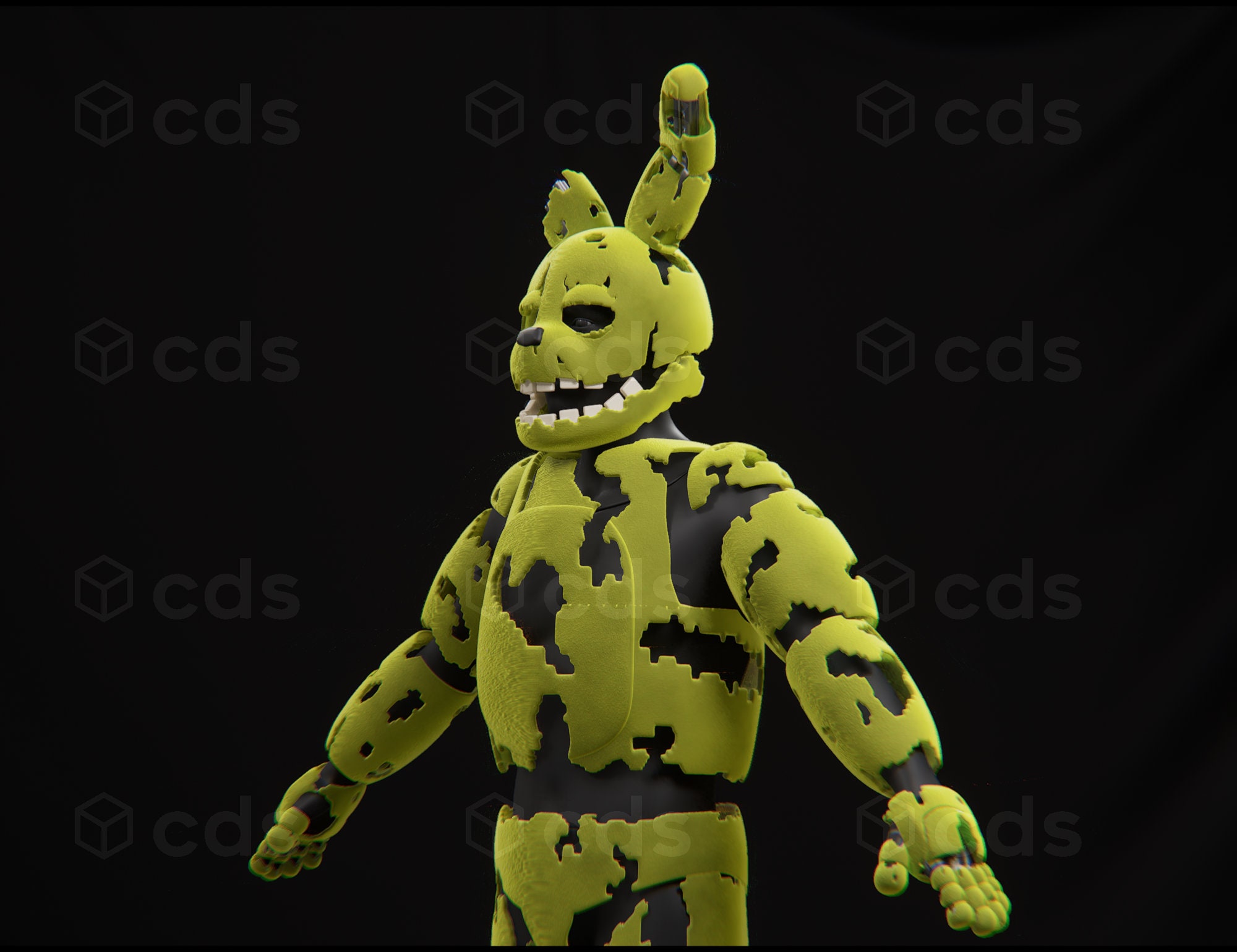 Fnaf Springtrap Full Body Wearable With Helmet Printable Stl Files 3d