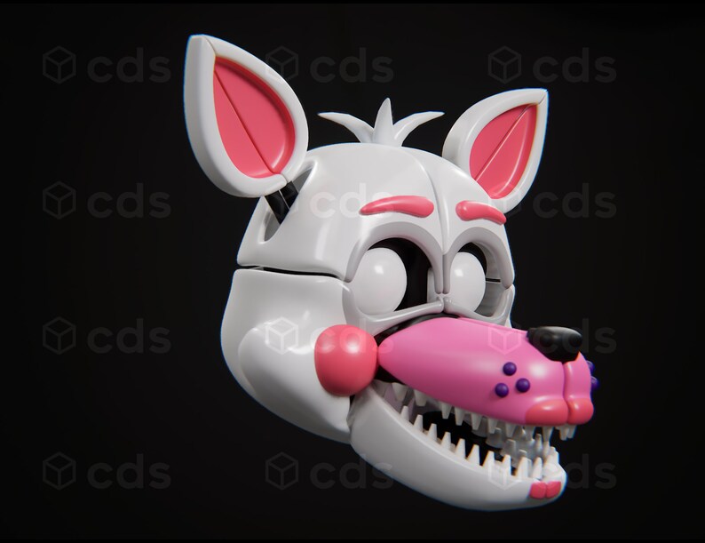 FNAF Lolbit Head Wearable and Printable STL Files 3D Model - Etsy