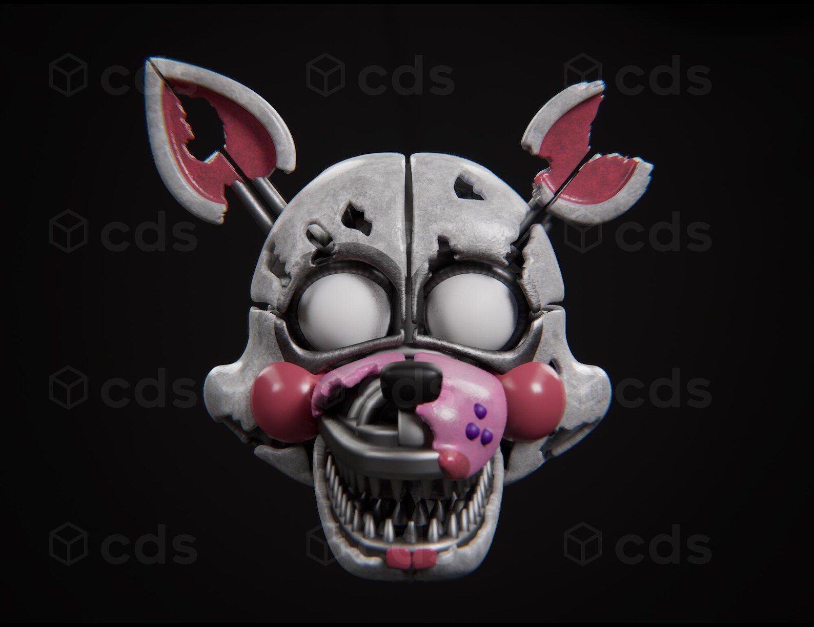 FNAF Lolbit Nightmare Head Printable STL Files 3D Model - Etsy