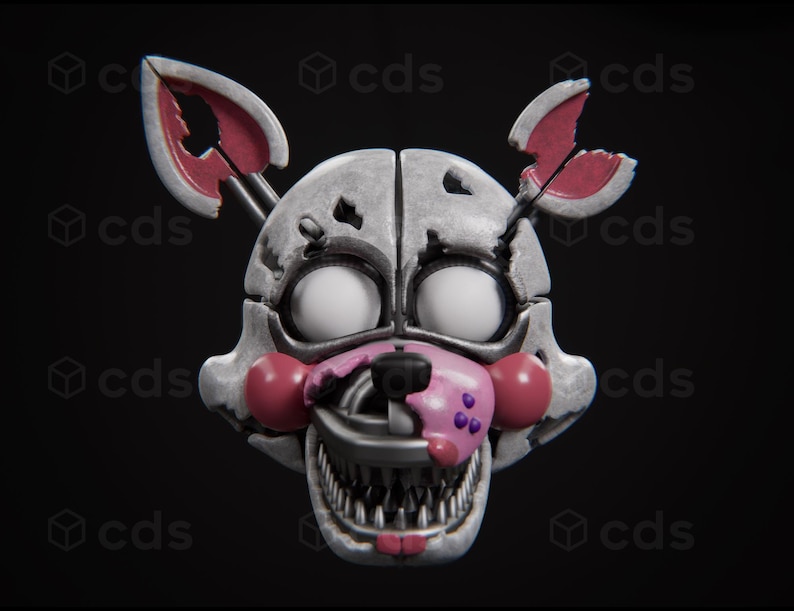 FNAF Lolbit Nightmare Head Printable STL Files 3D Model - Etsy