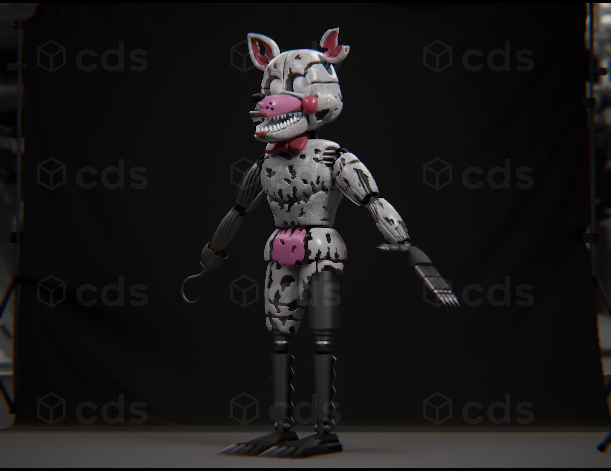 FNAF Lolbit Nightmare Full Body Printable STL Files 3D Model - Etsy