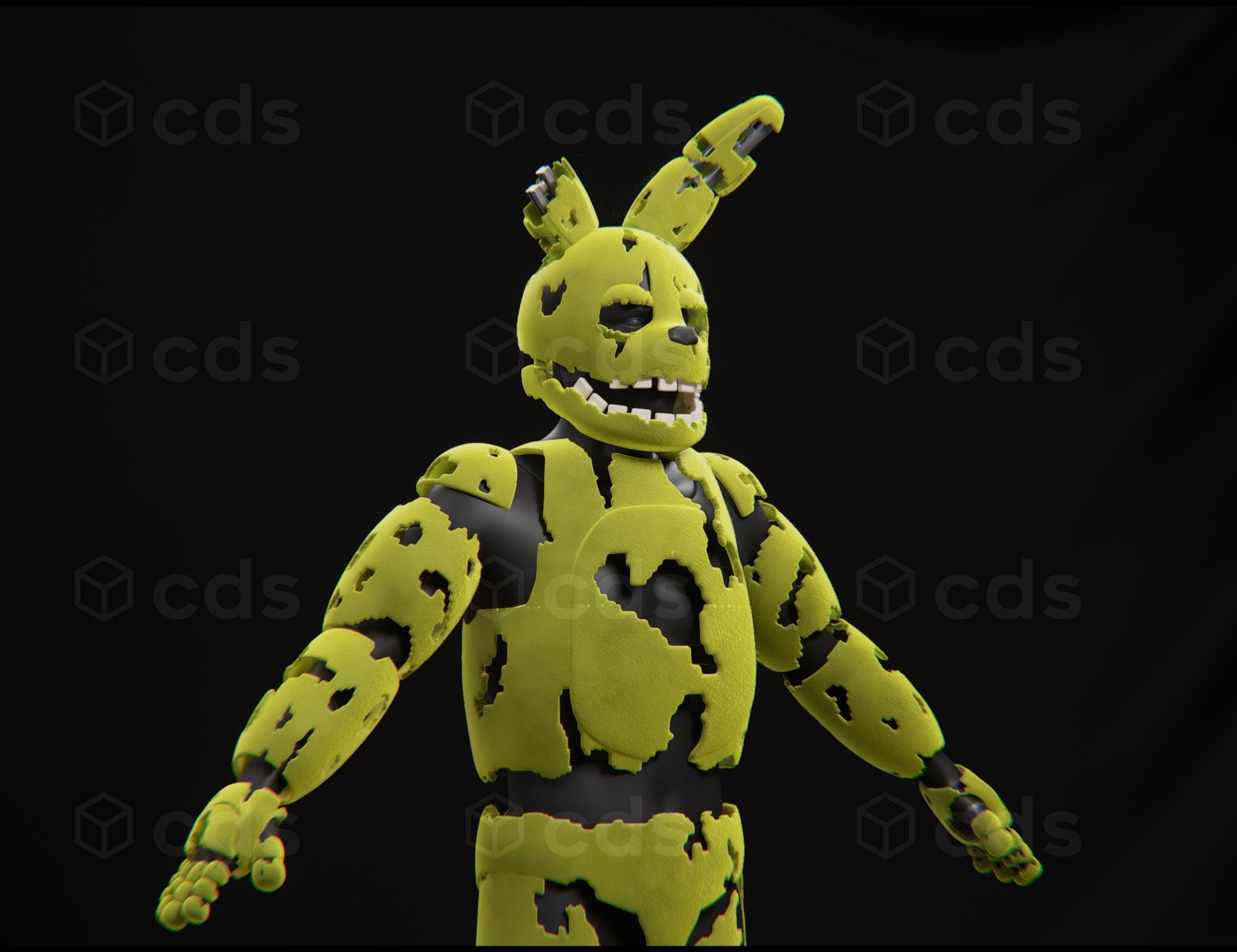 FNAF Springtrap Full Body Printable STL Files 3D Model - Etsy
