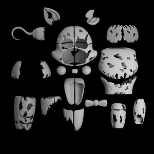 FNAF Lolbit Nightmare Full Body Wearable With Head Printable STL Files ...