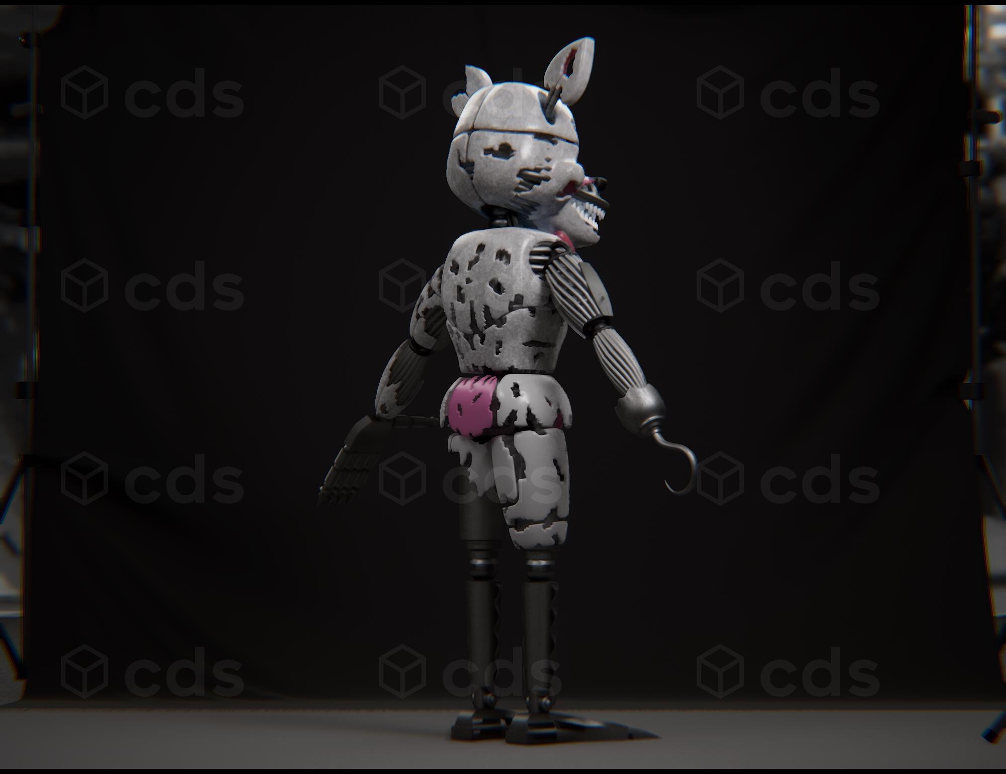 FNAF Lolbit Nightmare Full Body Printable STL Files 3D Model - Etsy