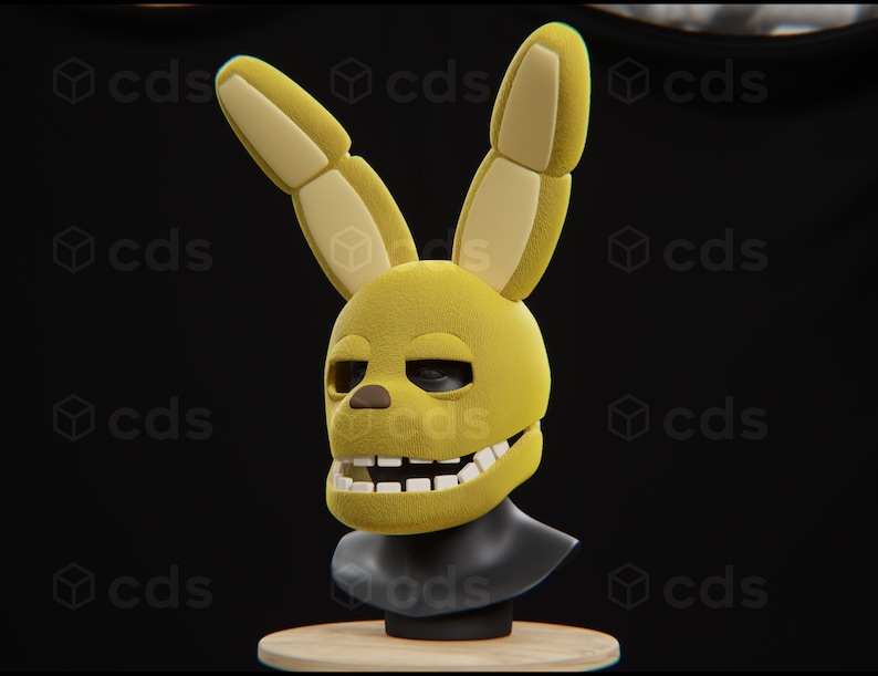 Fnaf Spring Bonnie Head Wearable And Printable Stl Files 3d Model Etsy