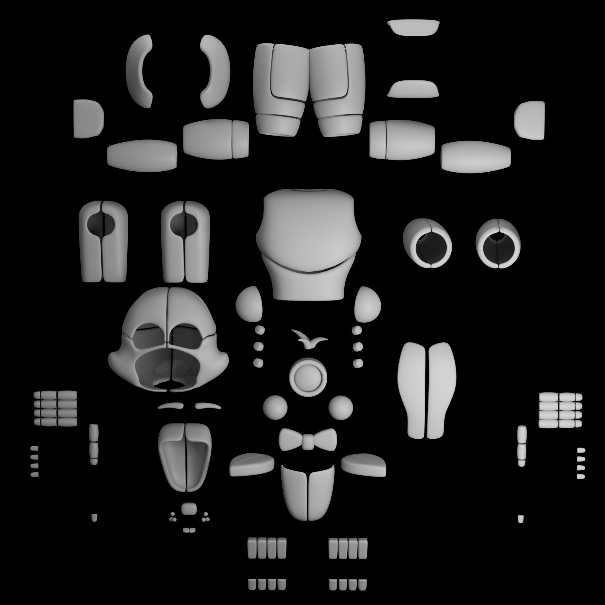 FNAF Lolbit Full Body Wearable With Head Printable STL Files 3D Model ...