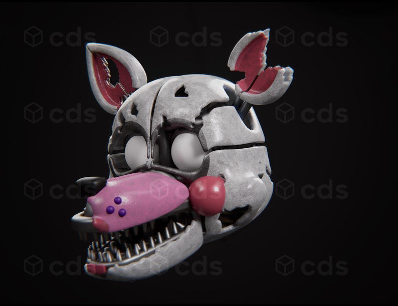 FNAF Lolbit Nightmare Head Printable STL Files 3D Model - Etsy
