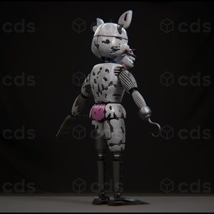 FNAF Lolbit Nightmare Full Body Wearable With Head Printable STL Files ...