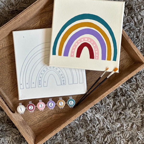 Paint by Number Rainbow - Etsy