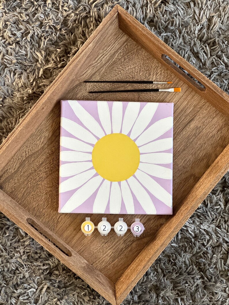 Daisy Paint by Numbers Kit – DIY Flower Painting | Beginner-friendly ...
