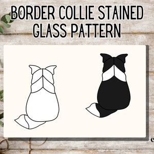 Border Collie Dog Beginner Stained Glass Pattern, Digital Download PDF ...