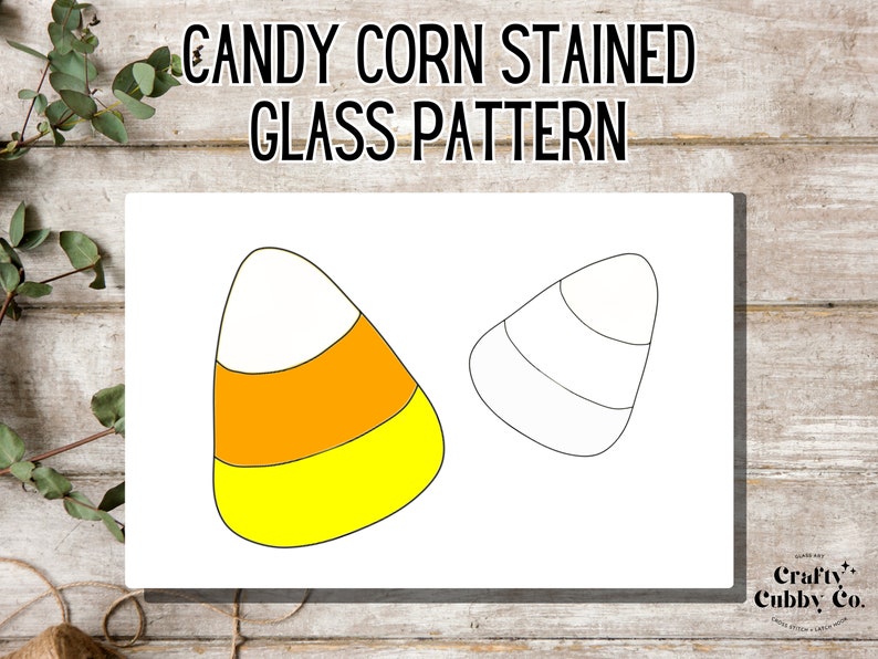 Candy Corn | Halloween and Fall | Stained Glass Pattern | PDF Printable ...