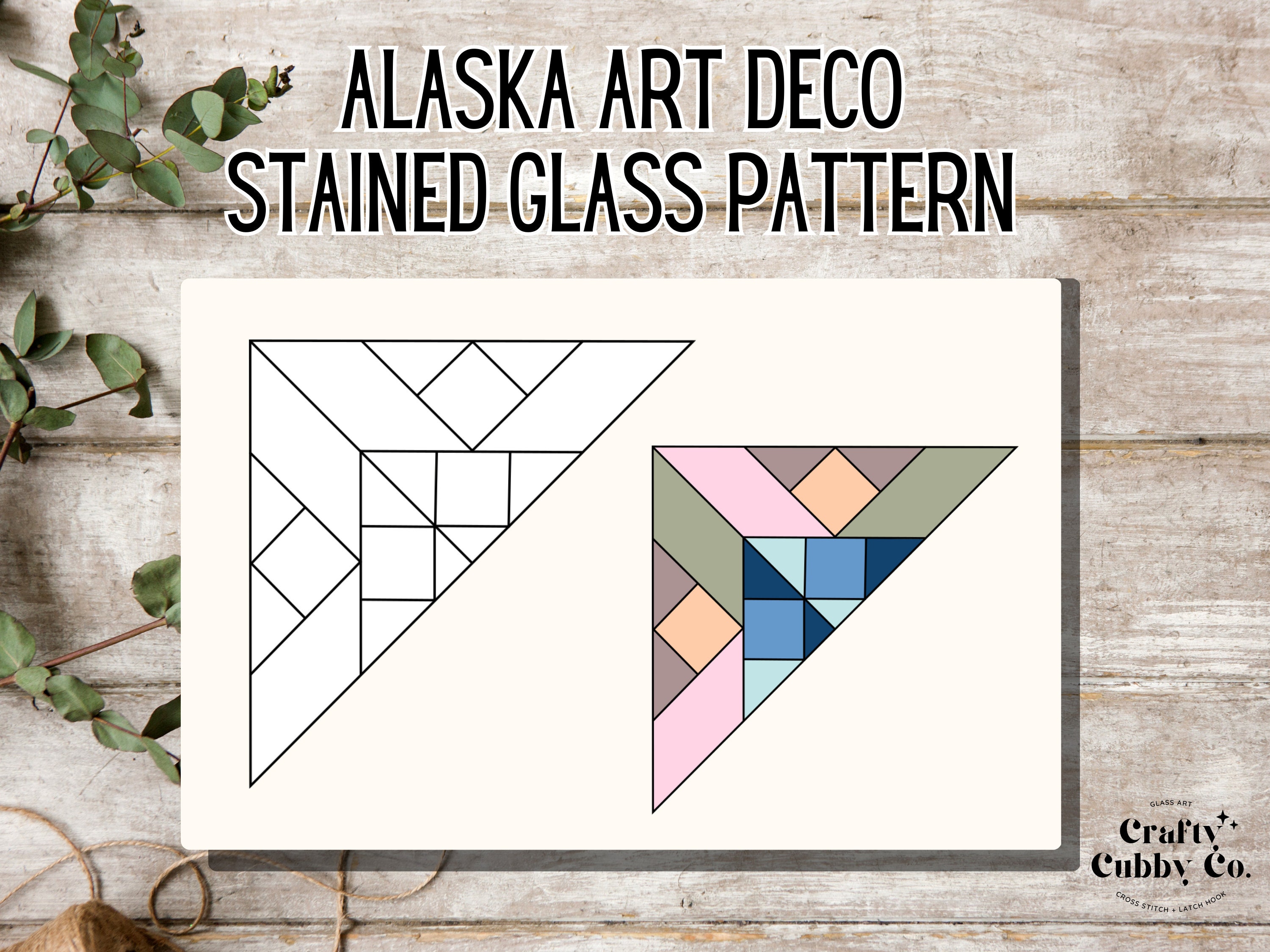 Alaska Art Deco Stained Glass Beginner Friendly PDF Instant Download Beginner Pattern - Etsy