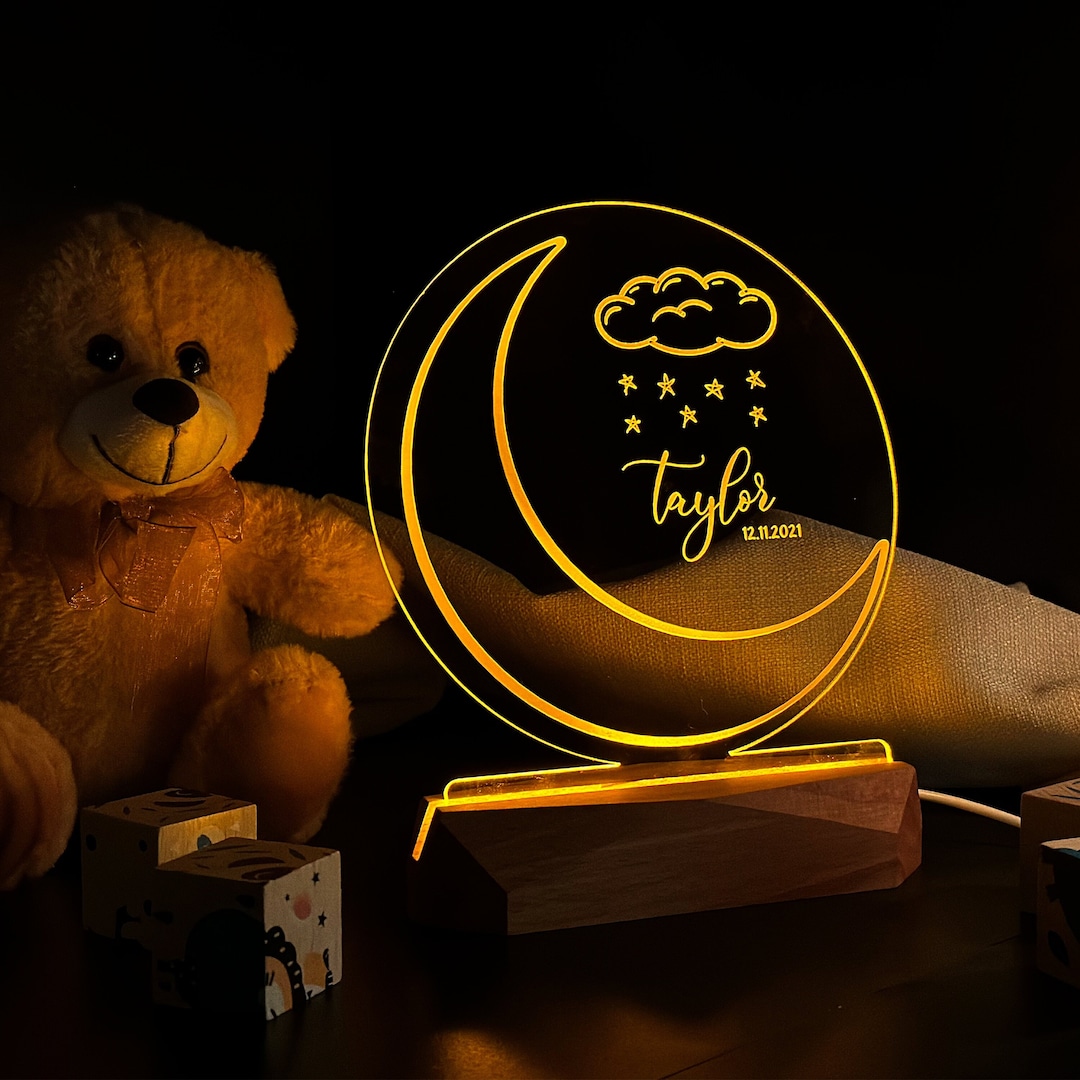 Custom Baby Night Light, Acrylic Night Light Baby and Toddler Gifts ...