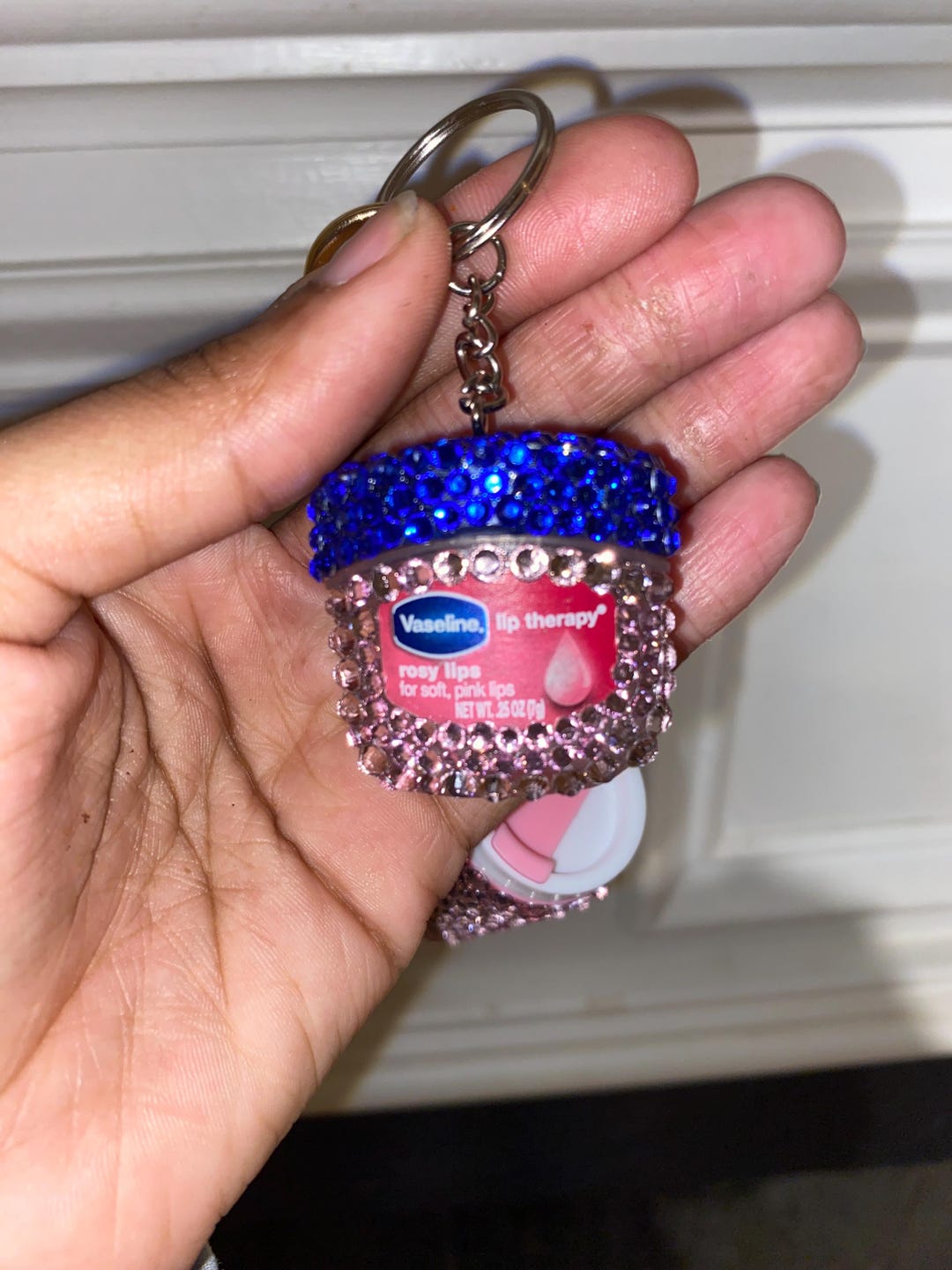 Mini Vaseline Rhinestone Keychain - Etsy