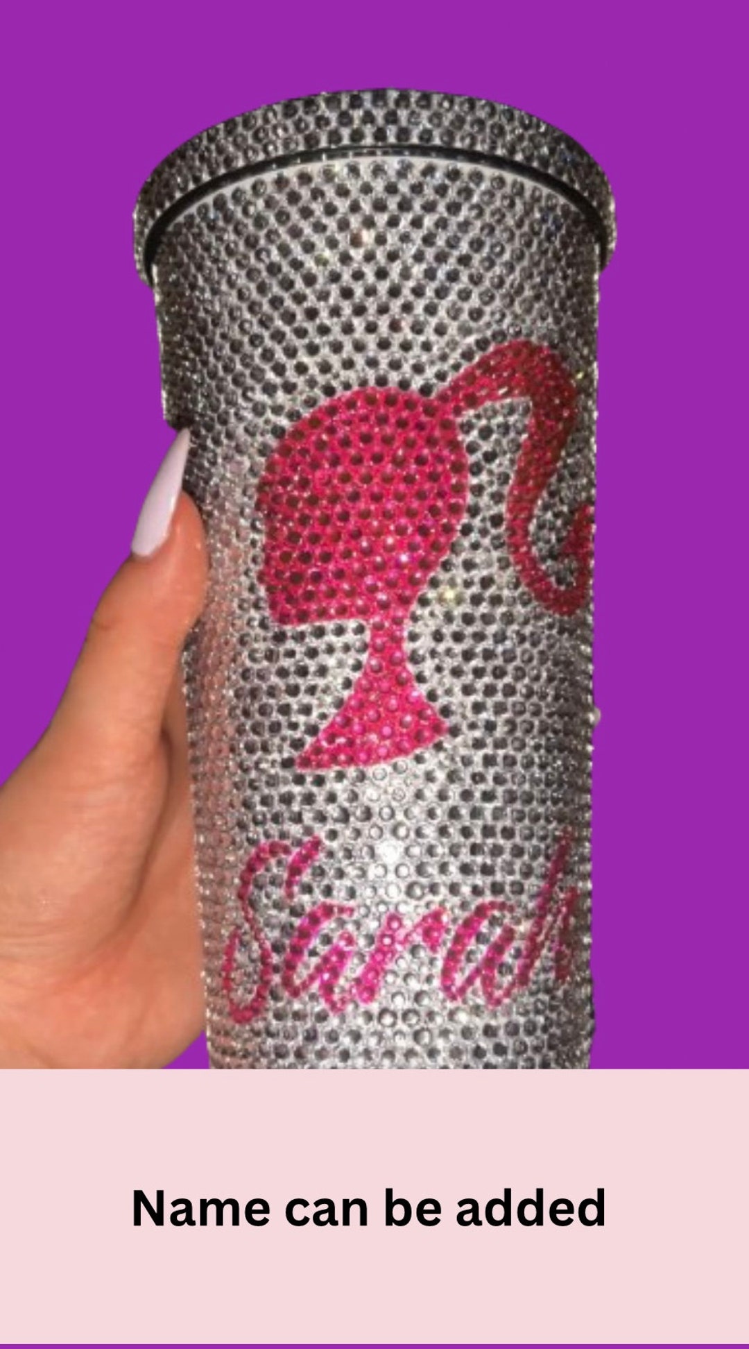 Barbie Lettering Rhinestone Tumbler Color Can Be Changed - Etsy