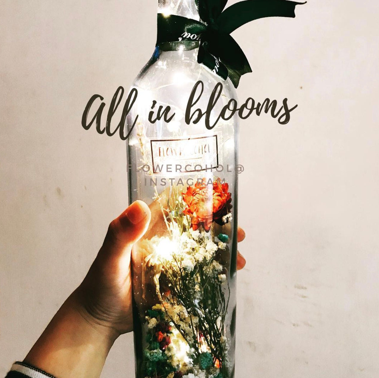 Dried Flower Light up Bottles LED Flower Display - Etsy