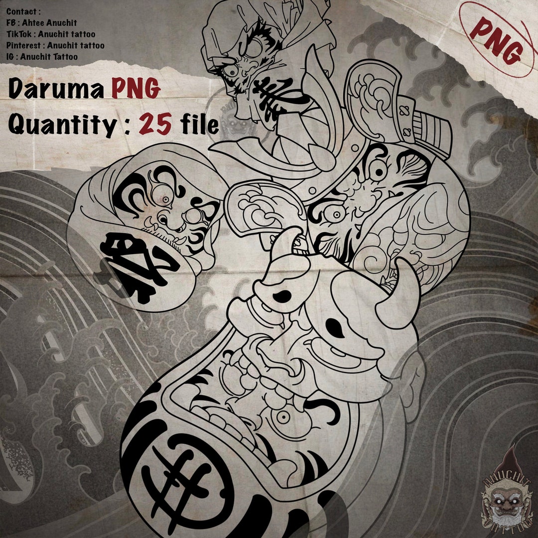 25 Daruma Transparent Background Japanese Tattoo - Etsy