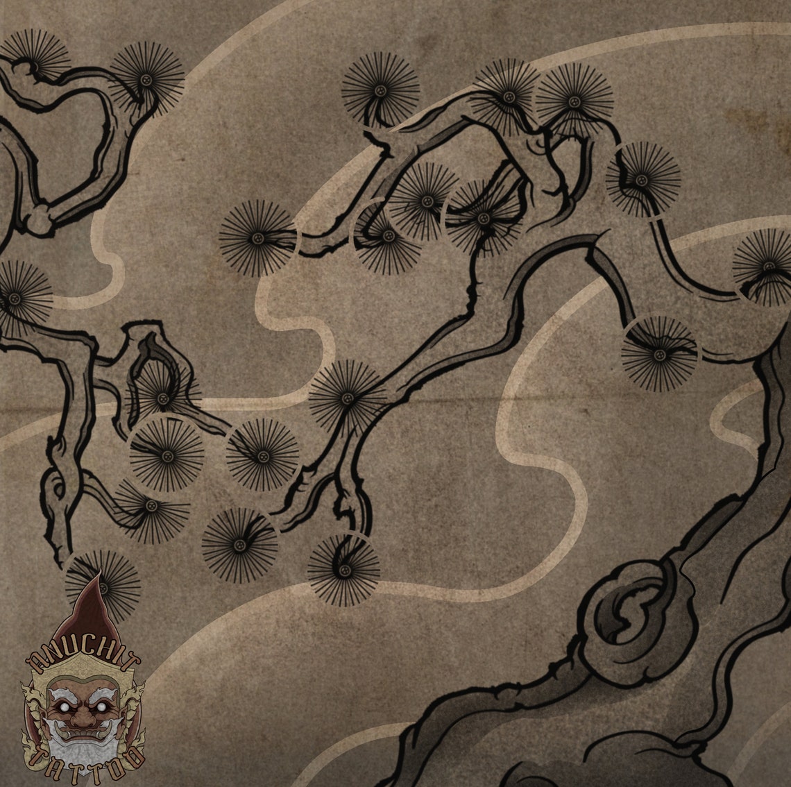 Bonsai Tree Japanese Tattoo Procreate Stamp Brush - Etsy