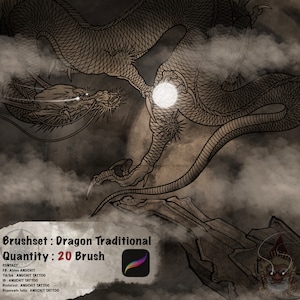 Dragon Irezumi Procreate Brush - Etsy