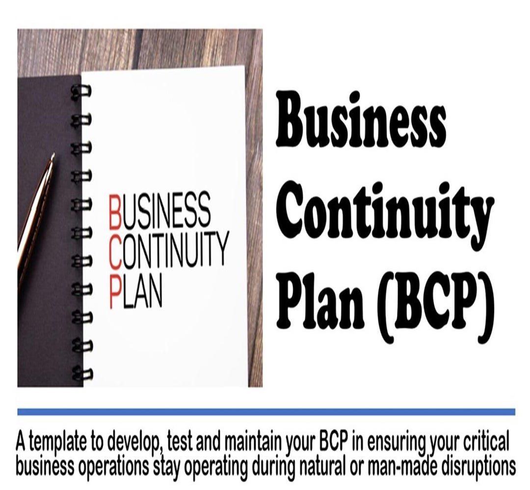 Business Continuity Plan BCP Template - Etsy Australia