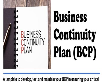 Business Continuity Plan BCP Template With Instructions and Example - Etsy