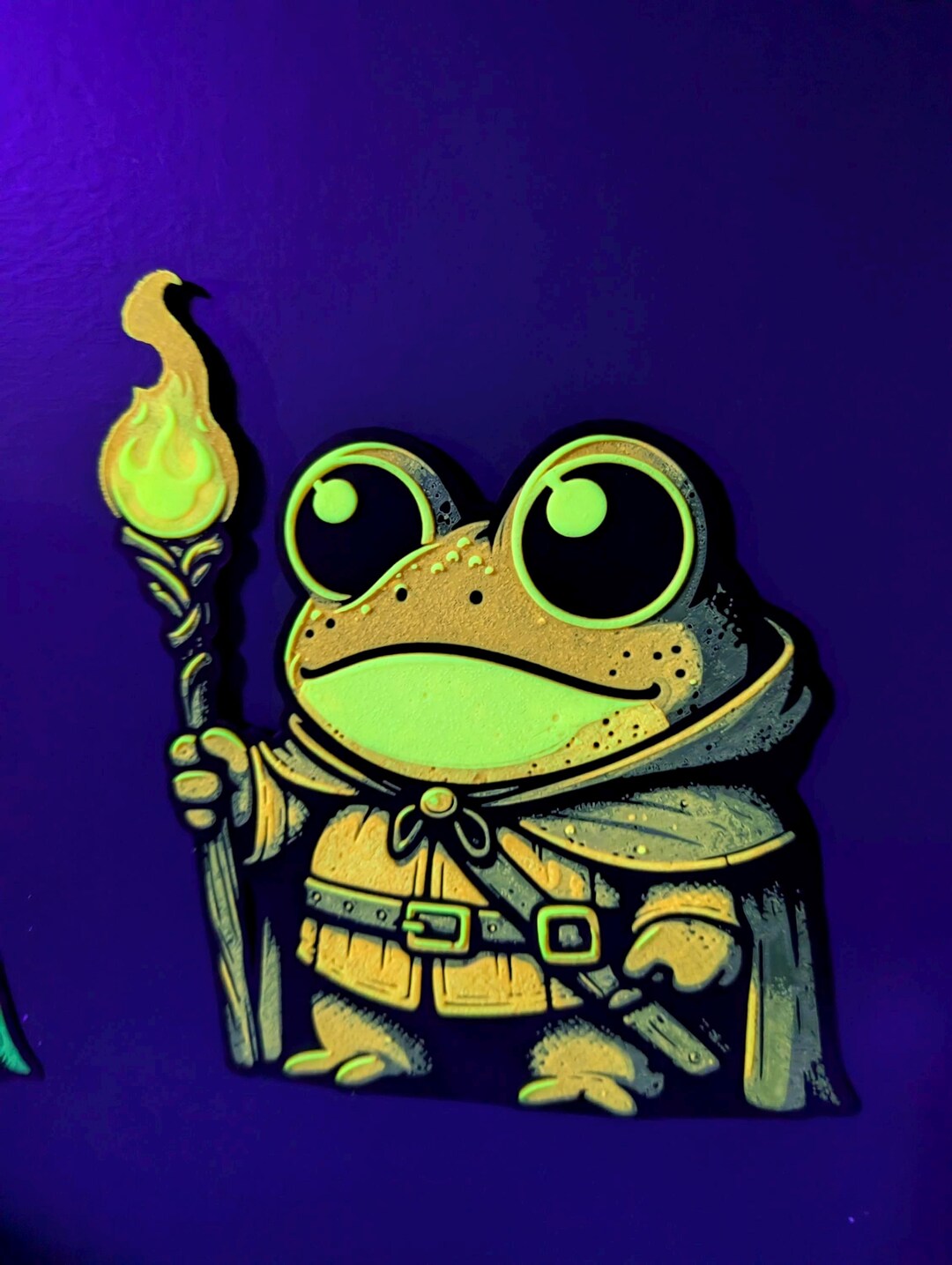 Swamp Frog Wizard UV Wall Character - 8x8 Inch - Blacklight Reactive ...
